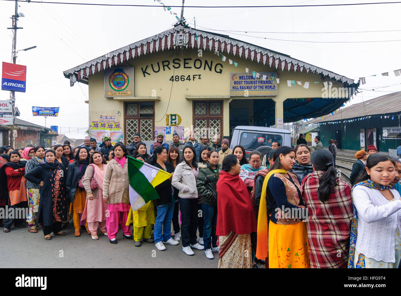 Here the demonstration train hi-res stock photography and images - Alamy