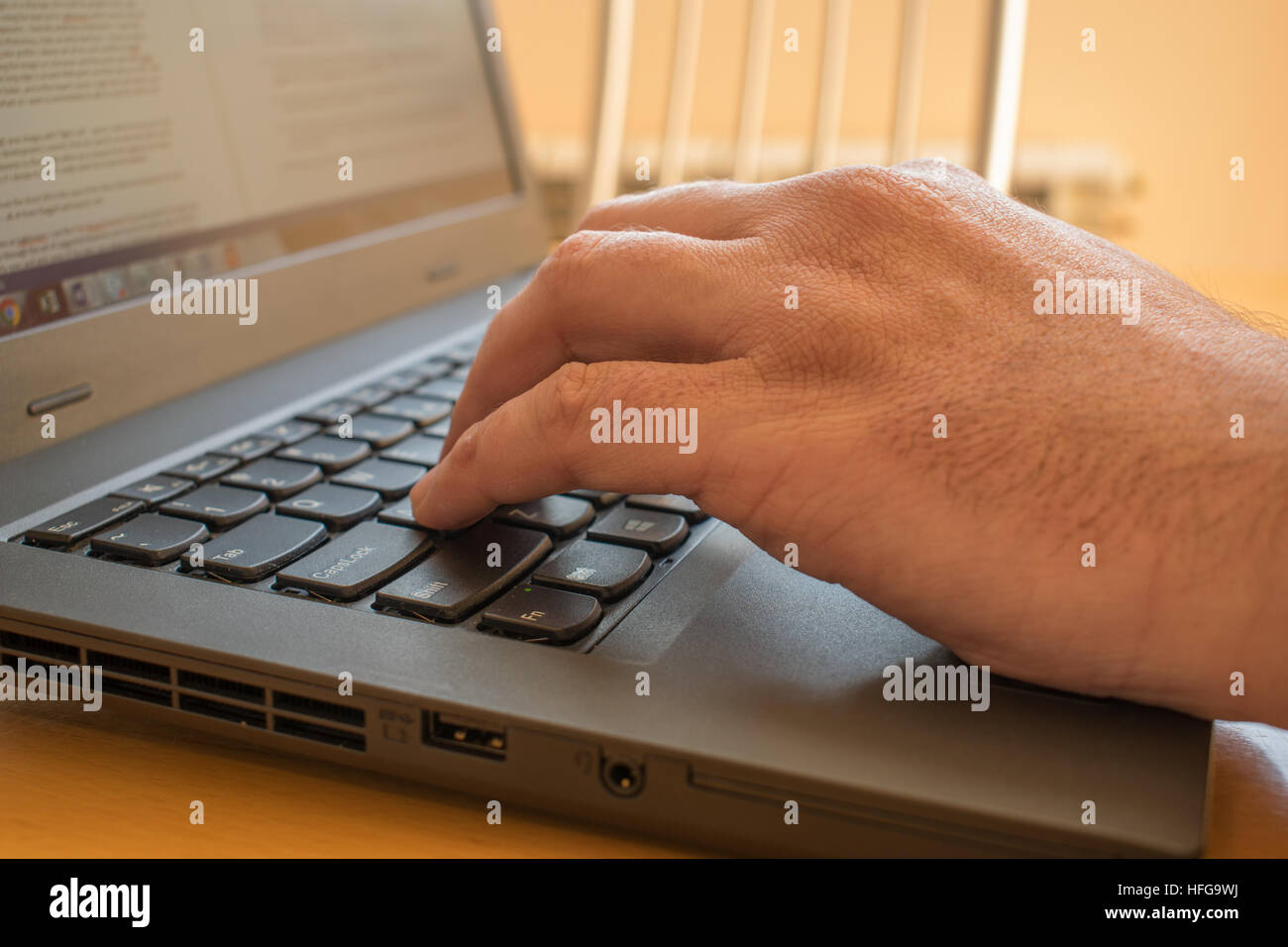 Laptop screen typing hi-res stock photography and images - Alamy
