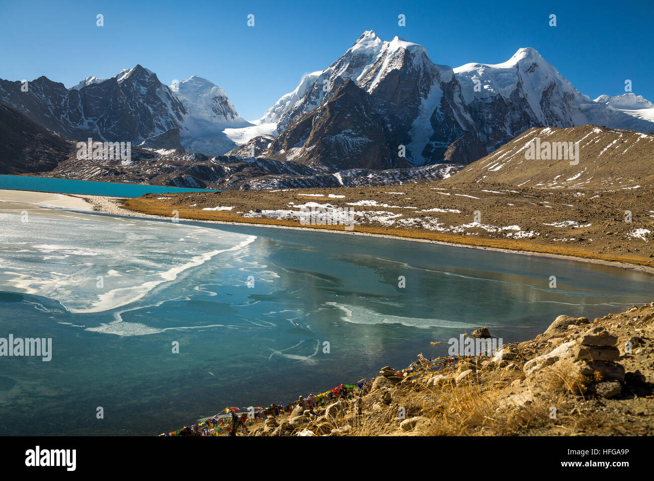 Gurudongmar Lake in North Sikkim India - One of the high altitude lakes ...