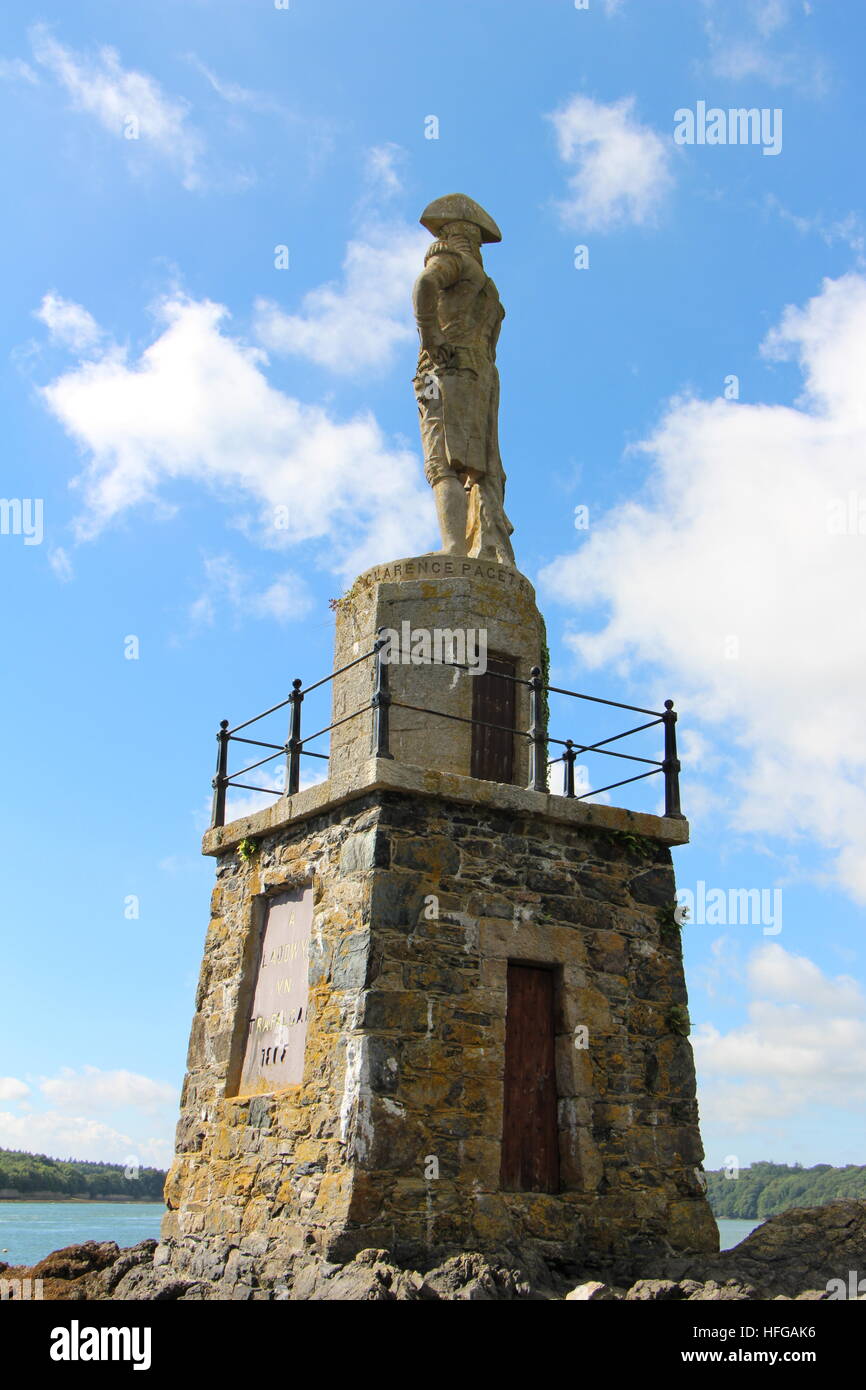 Lord Nelsons monument in the Menai Straits, Anglesey Stock Photo - Alamy