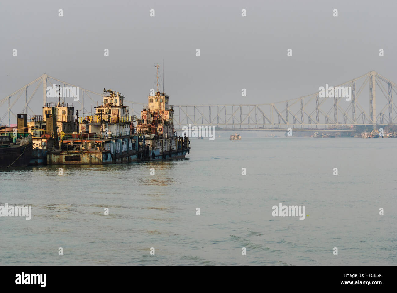 Kolkata (Calcutta, Kalkutta): Rabindra Setu (Rabindra Bridge, formerly ...