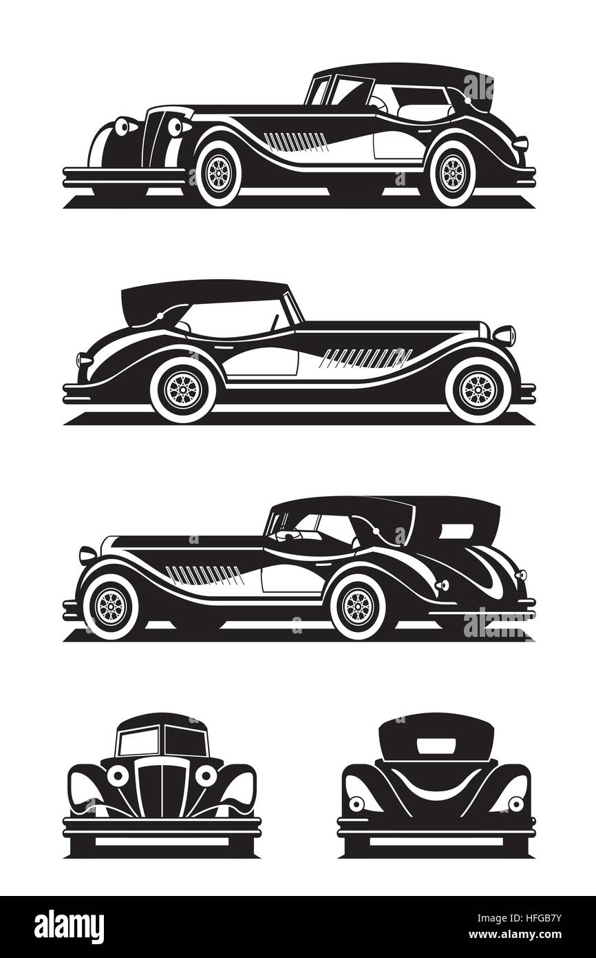 Classic car Stock Vector Images - Alamy