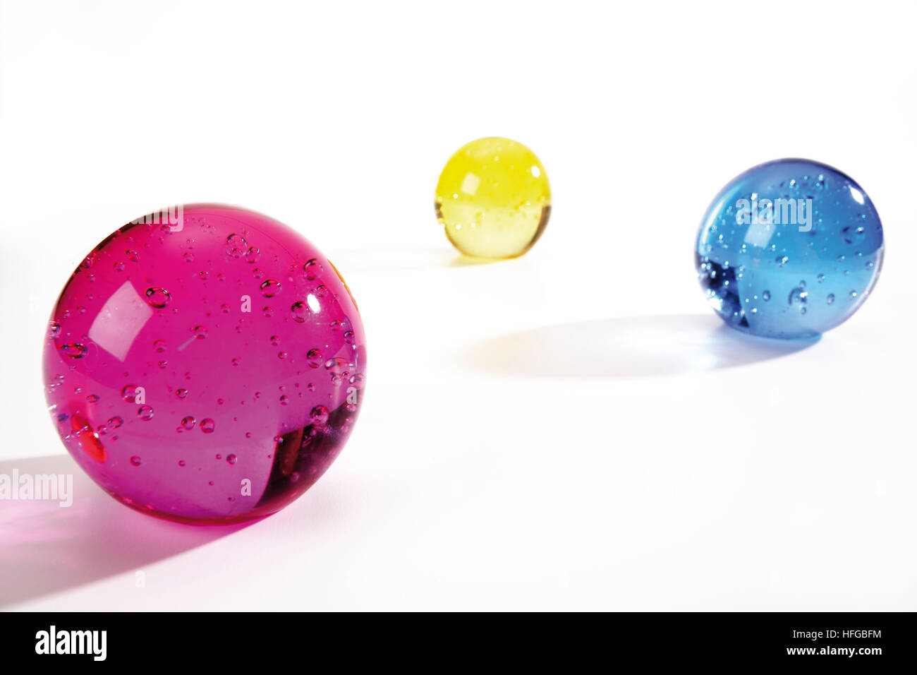 Colourful glass balls Stock Photo - Alamy