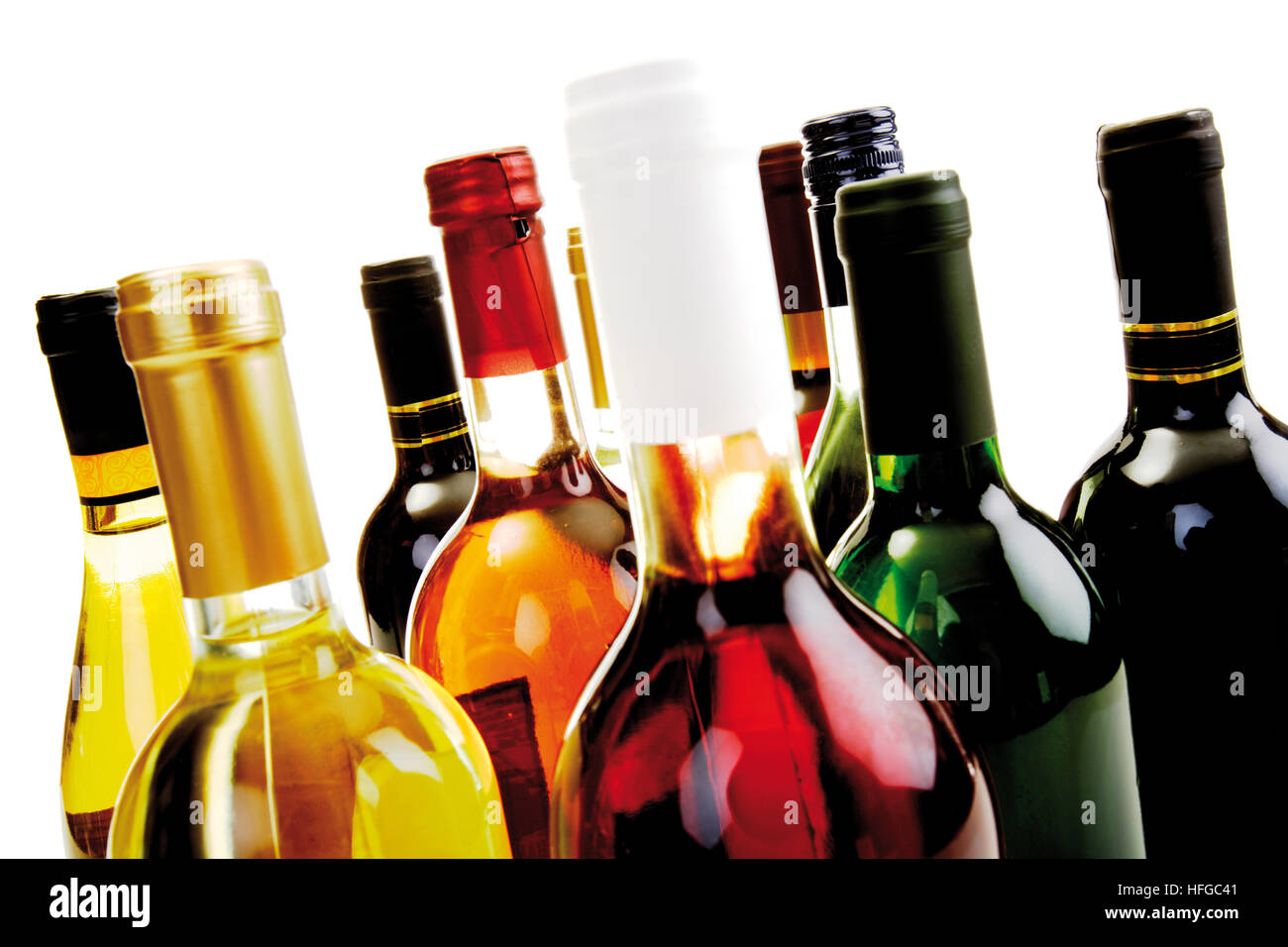 Bottles of wine Stock Photo - Alamy
