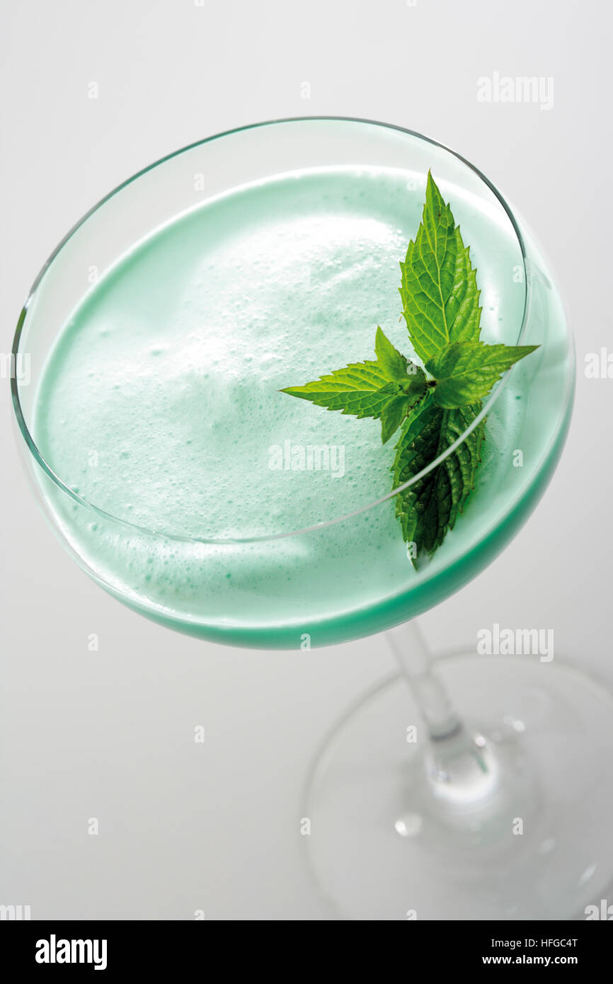 Peppermint cream liqueur Stock Photo - Alamy