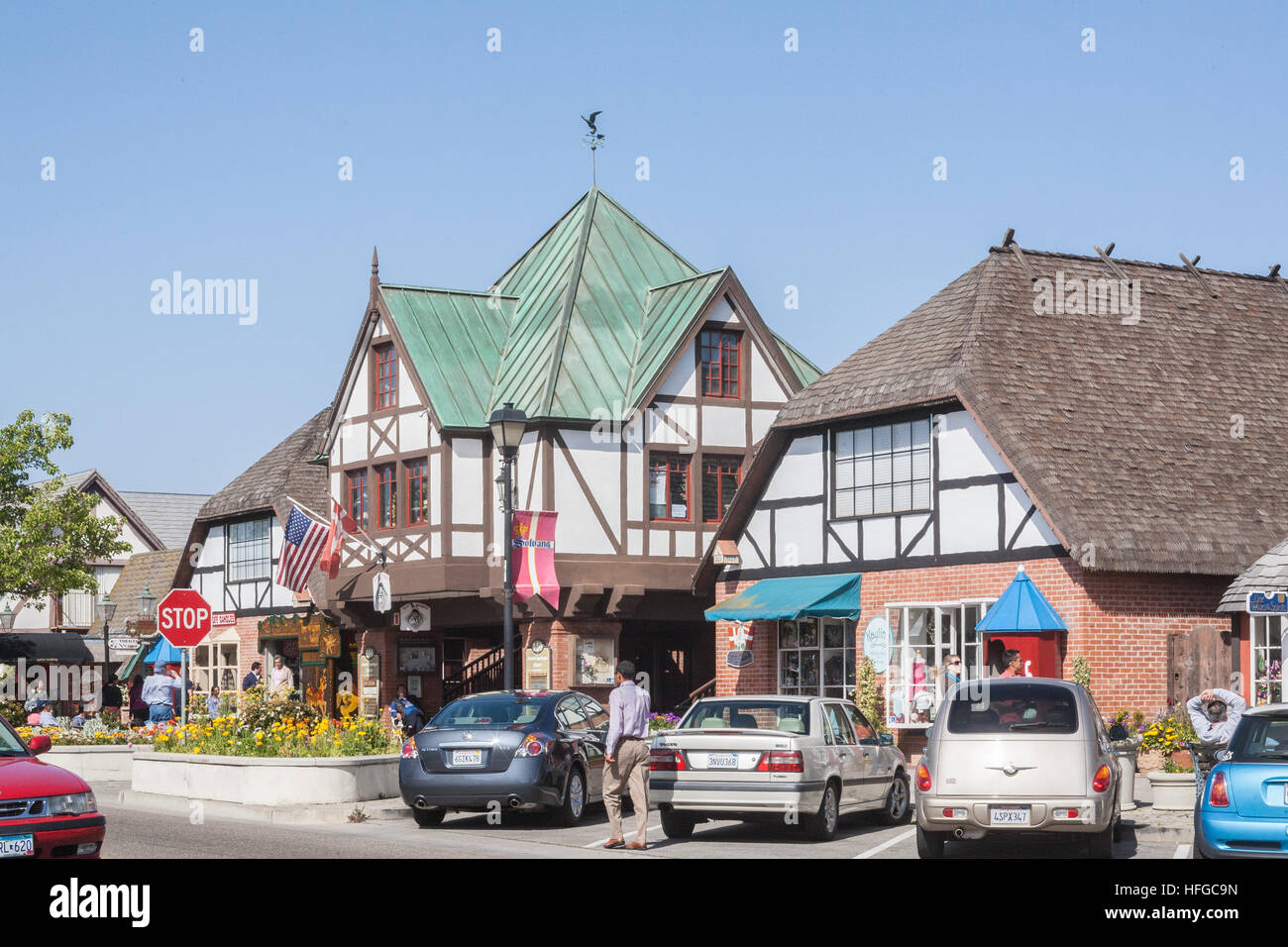 Windmill. Danish style town of Solvang,National Highway 1,Pacific Coast ...