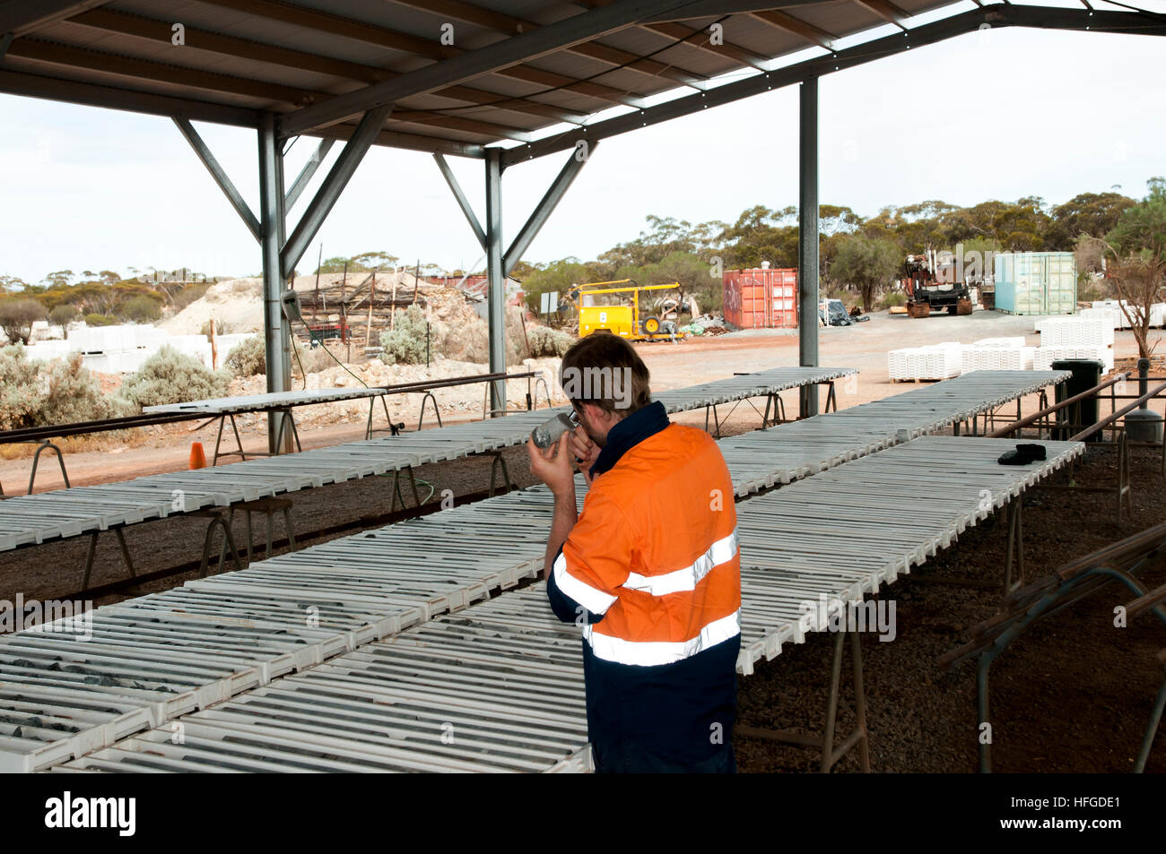 Geologist Logging Rock Core Stock Photo - Alamy