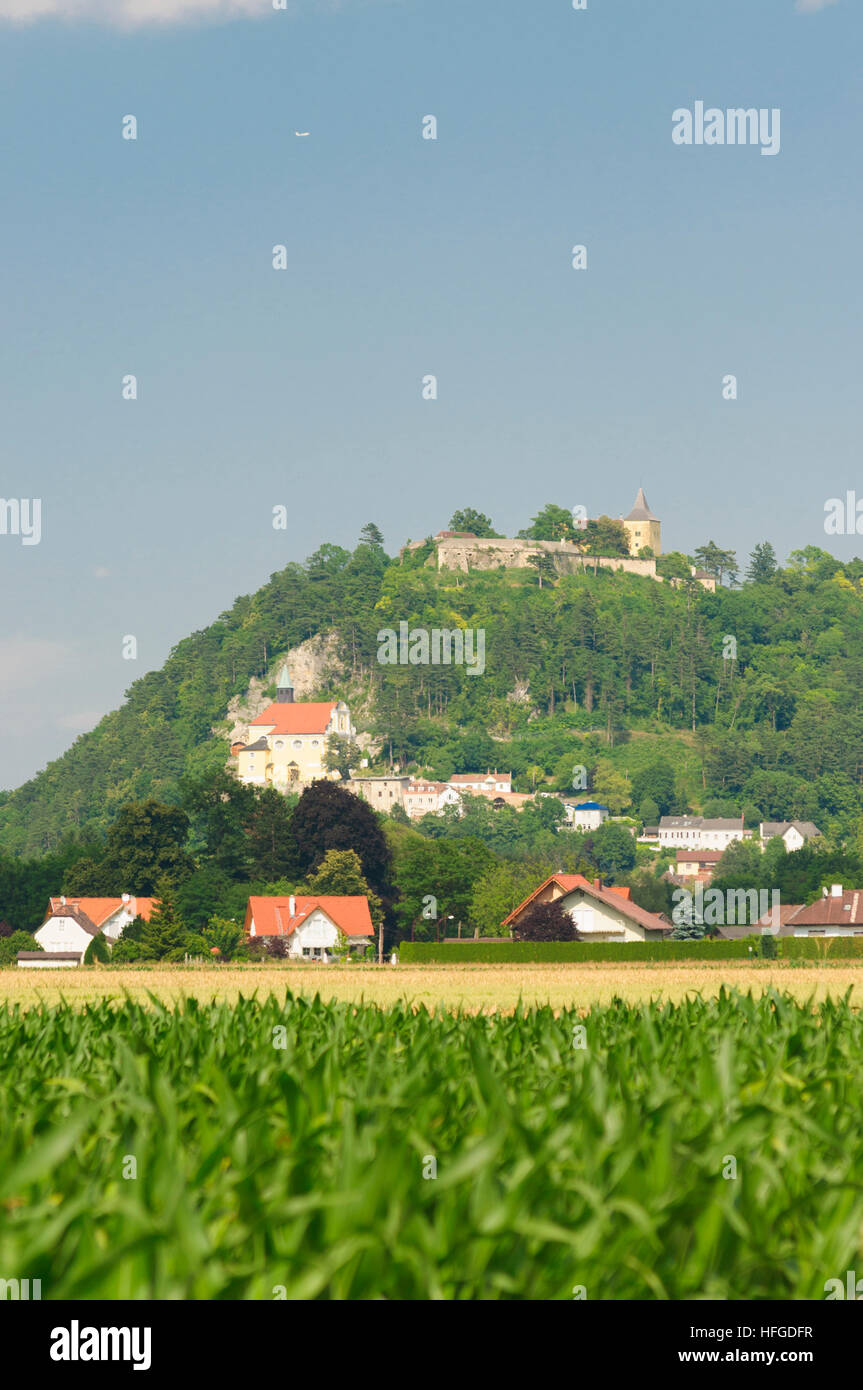 Pitten: Castle and mountain church, Wiener Alpen, Alps ...