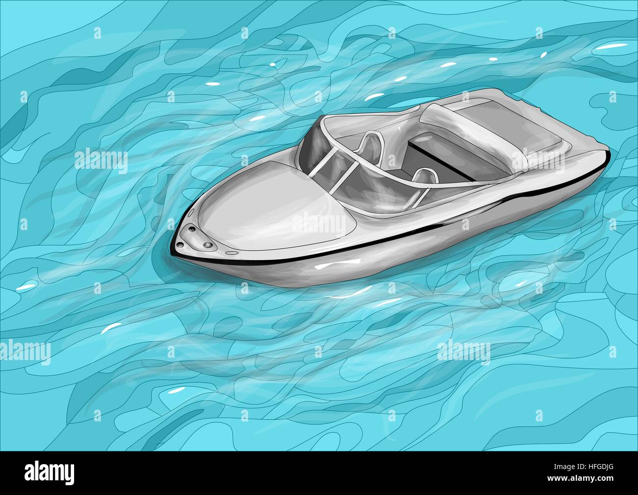 Speed Boats Drawing