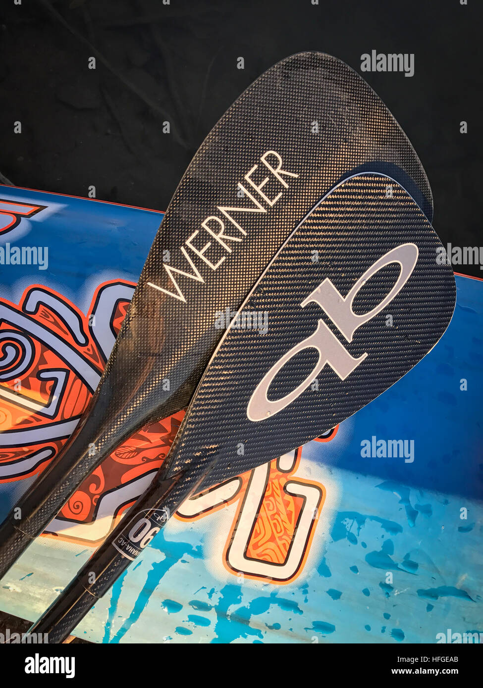 FORT COLLINS CO, USA - NOVEMBER 15, 2016: Carbon fiber blades of two ...