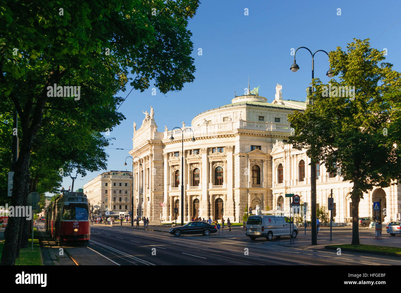 Wien, Vienna: theatre Burgtheater, Ringstraße, Wien, Austria Stock ...