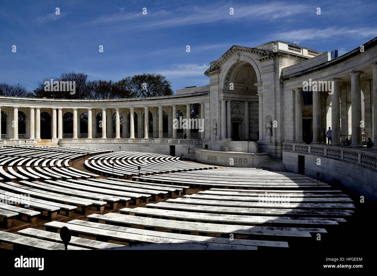 Arlington, Virginia: The Memorial Amphitheatre with its curved ...