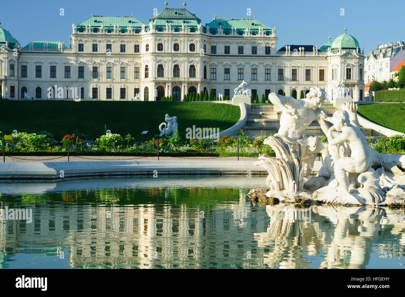 Wien, Vienna: Upper Belvedere and Upper Cascade, Wien, Austria Stock ...