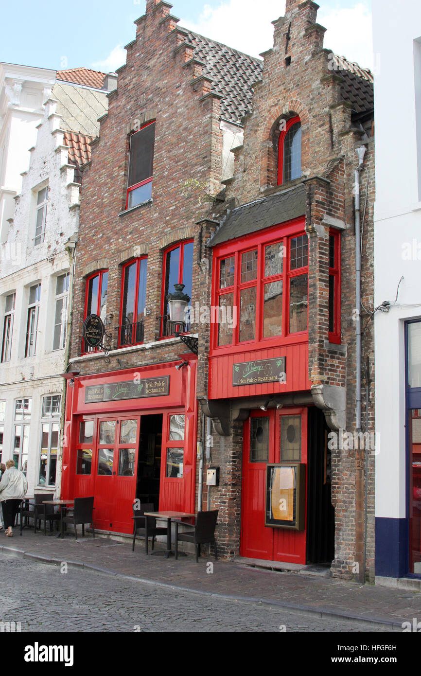 Delaney's Irish Pub and Restaurant in Brugge Belgium Stock Photo - Alamy