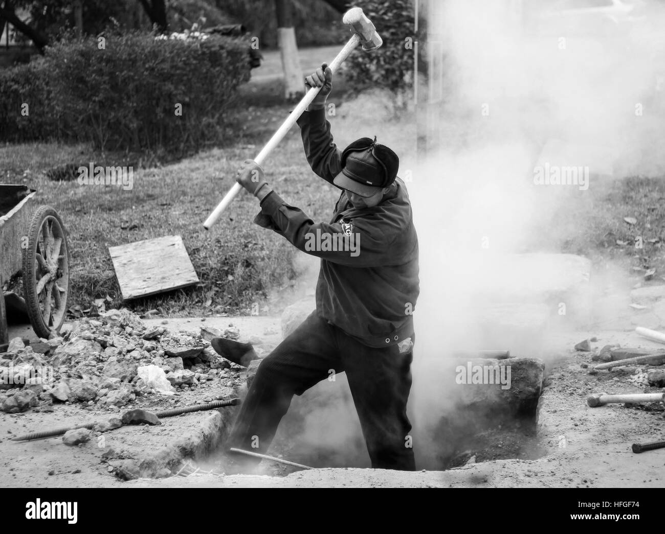A day labor in china, worker Stock Photo - Alamy