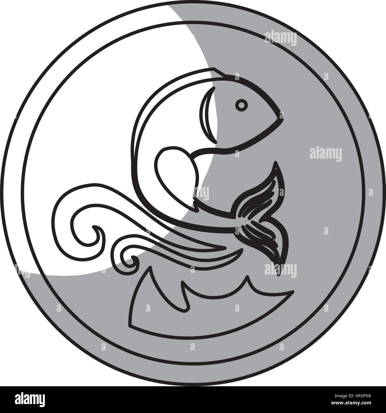 sea fish icon Stock Vector Image & Art - Alamy