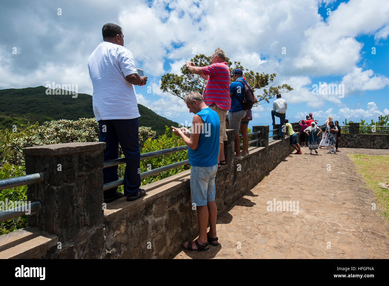 Alexandra Falls view point in Black River Gorges National Park ...