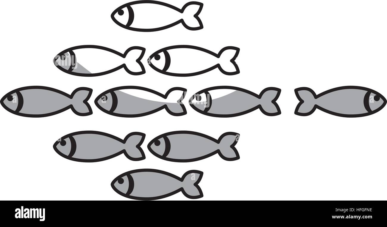 fish shoal icon Stock Vector Image & Art - Alamy