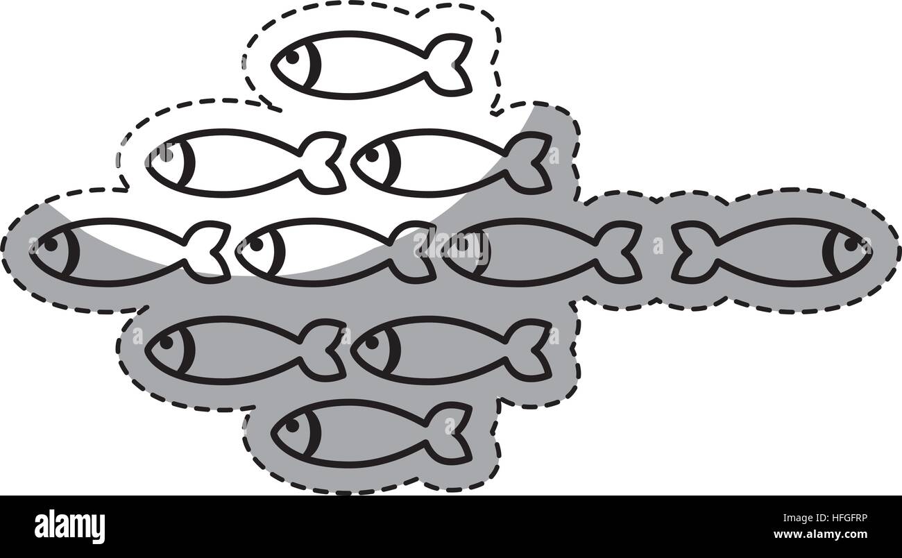 fish shoal icon Stock Vector Image & Art - Alamy