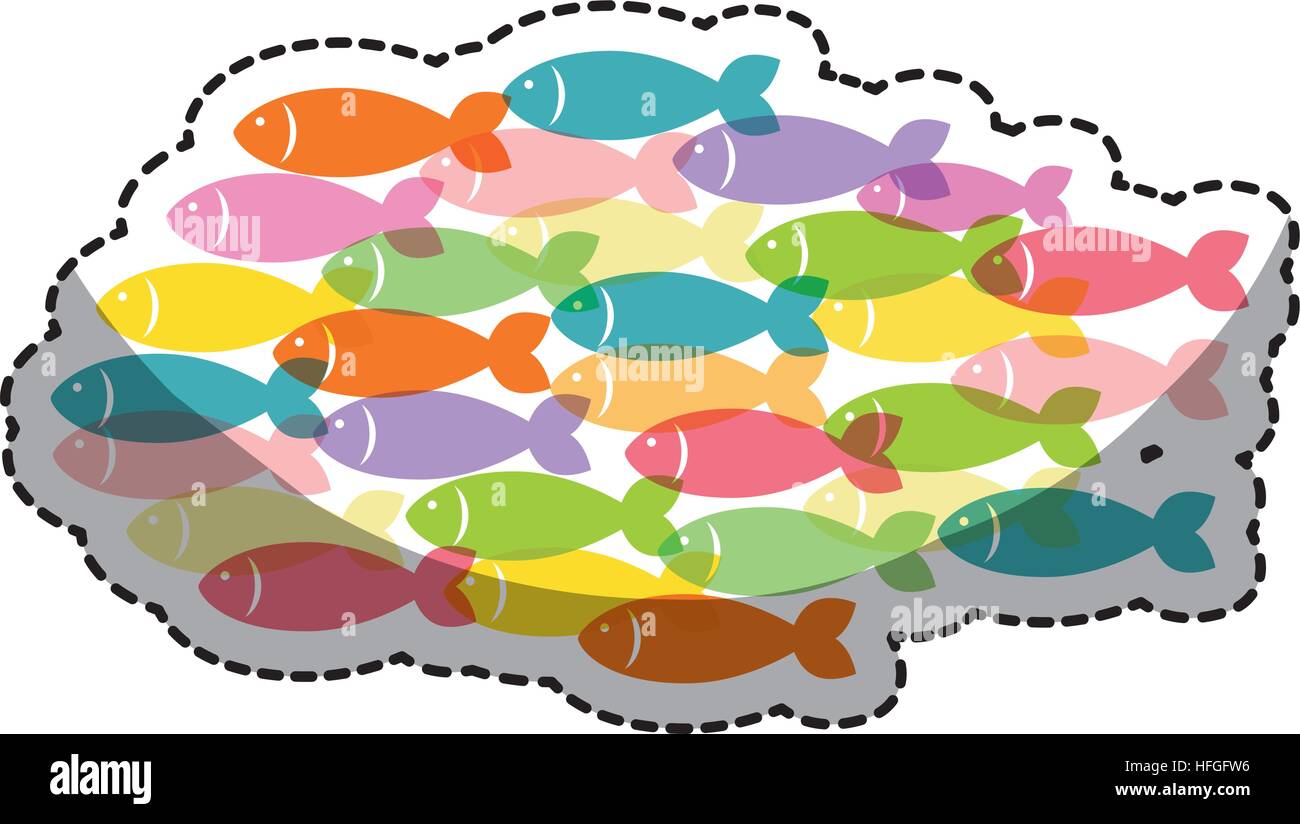 fish shoal icon Stock Vector Image & Art - Alamy