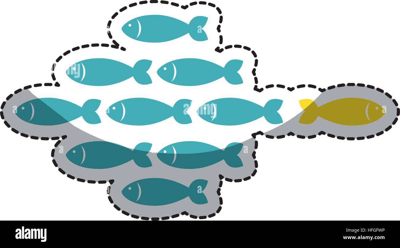 fish shoal icon Stock Vector Image & Art - Alamy