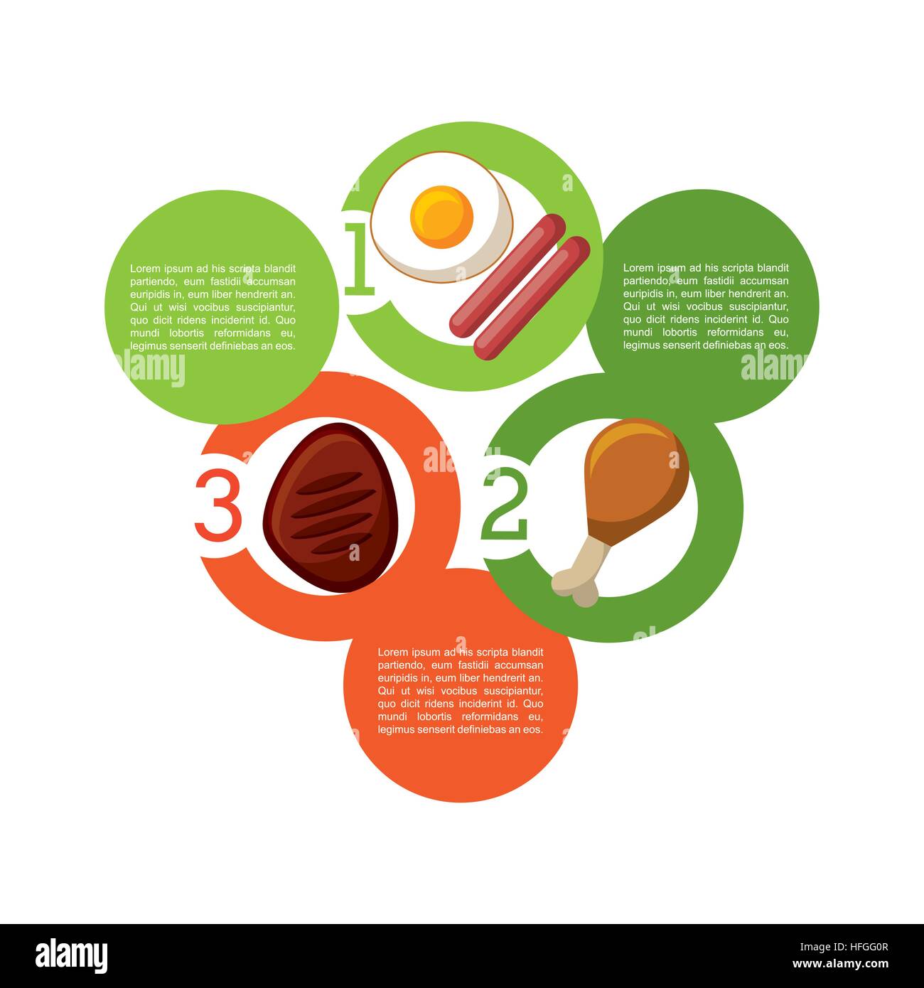 infographic presentation of food. colorful design. vector illustration ...
