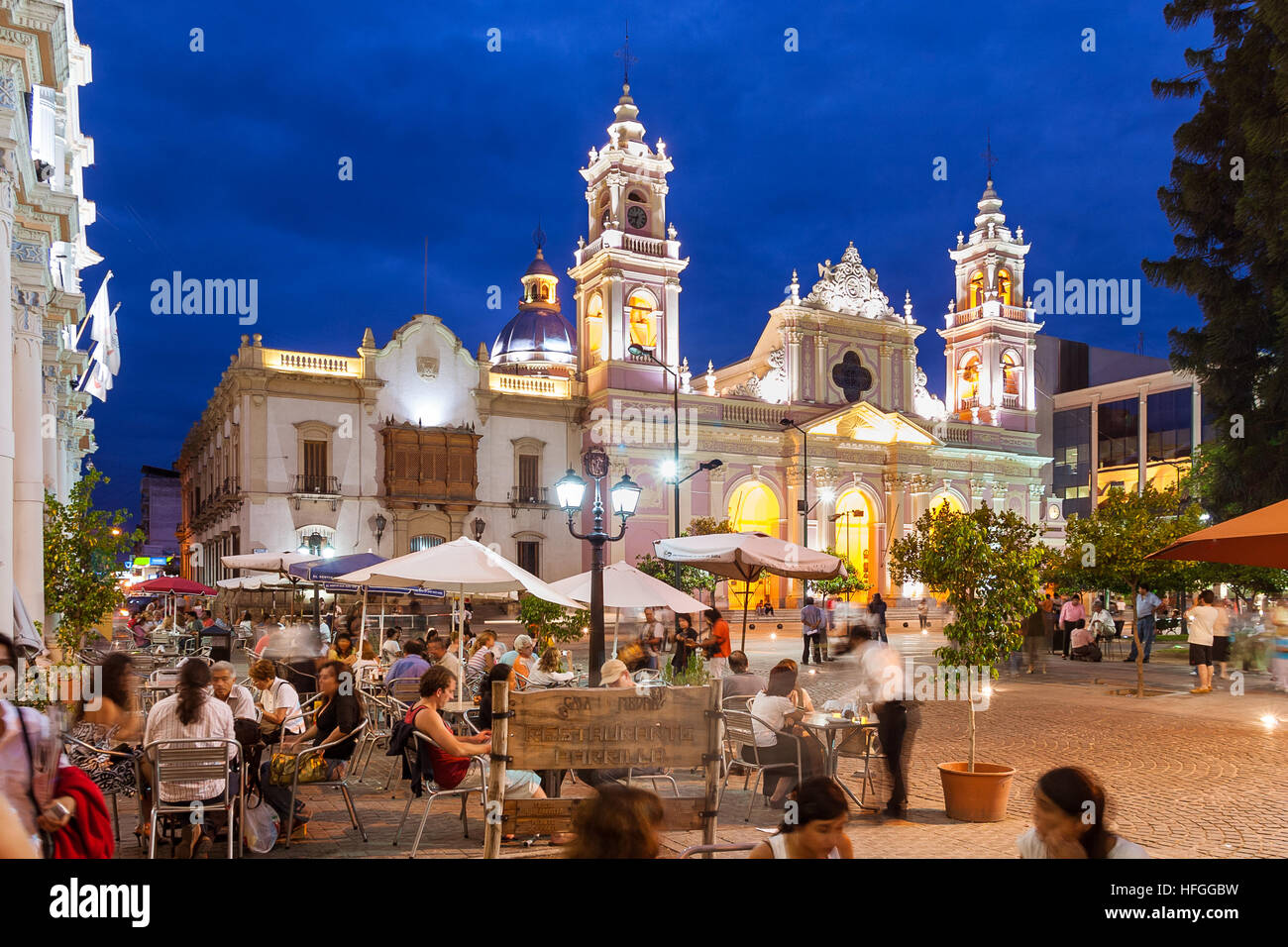 Salta Cathedral at dusk, Salta province, Argentina Stock Photo - Alamy Salta Cathedral at dusk, Salta province, Argentina Stock Photo - Alamy