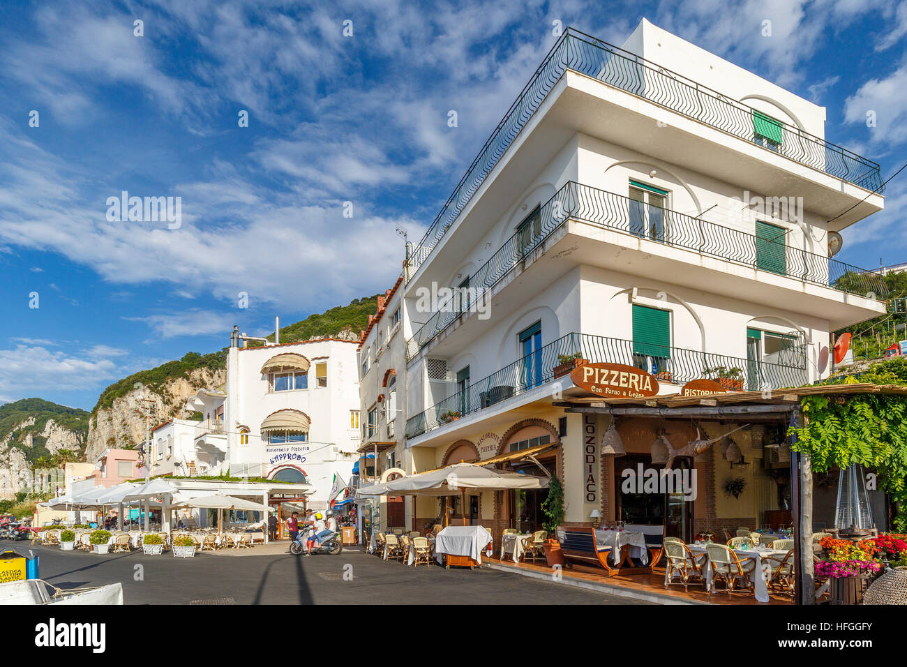 Buildings and architecture on Capri Island, Naples, Italy Stock Photo ...