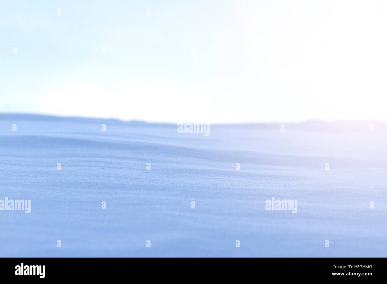 snow drifts and gray sky with sunny hotspot,Winter frost and snow Stock ...