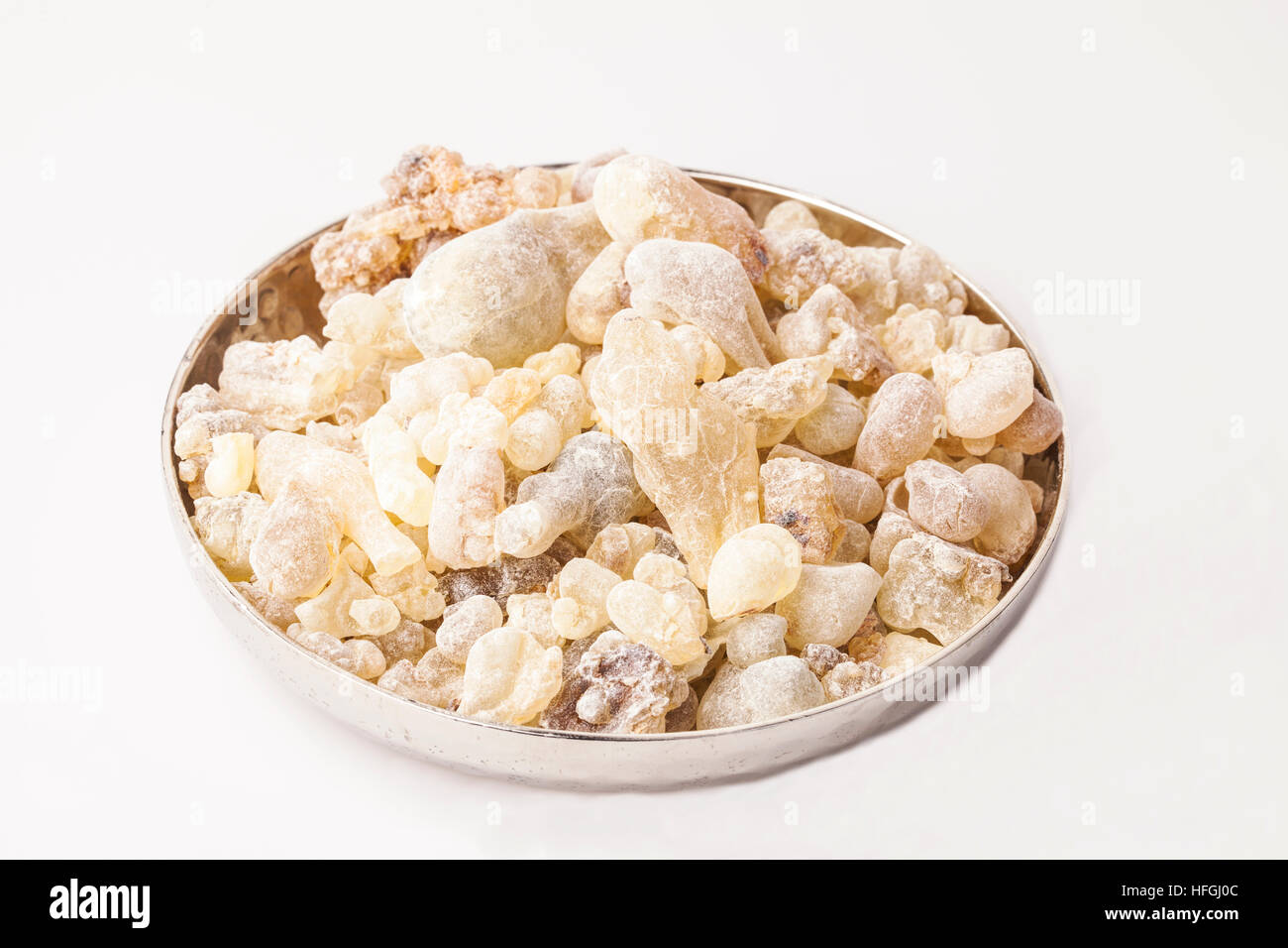 Frankincense in a plate, isolated in the white background Stock Photo ...