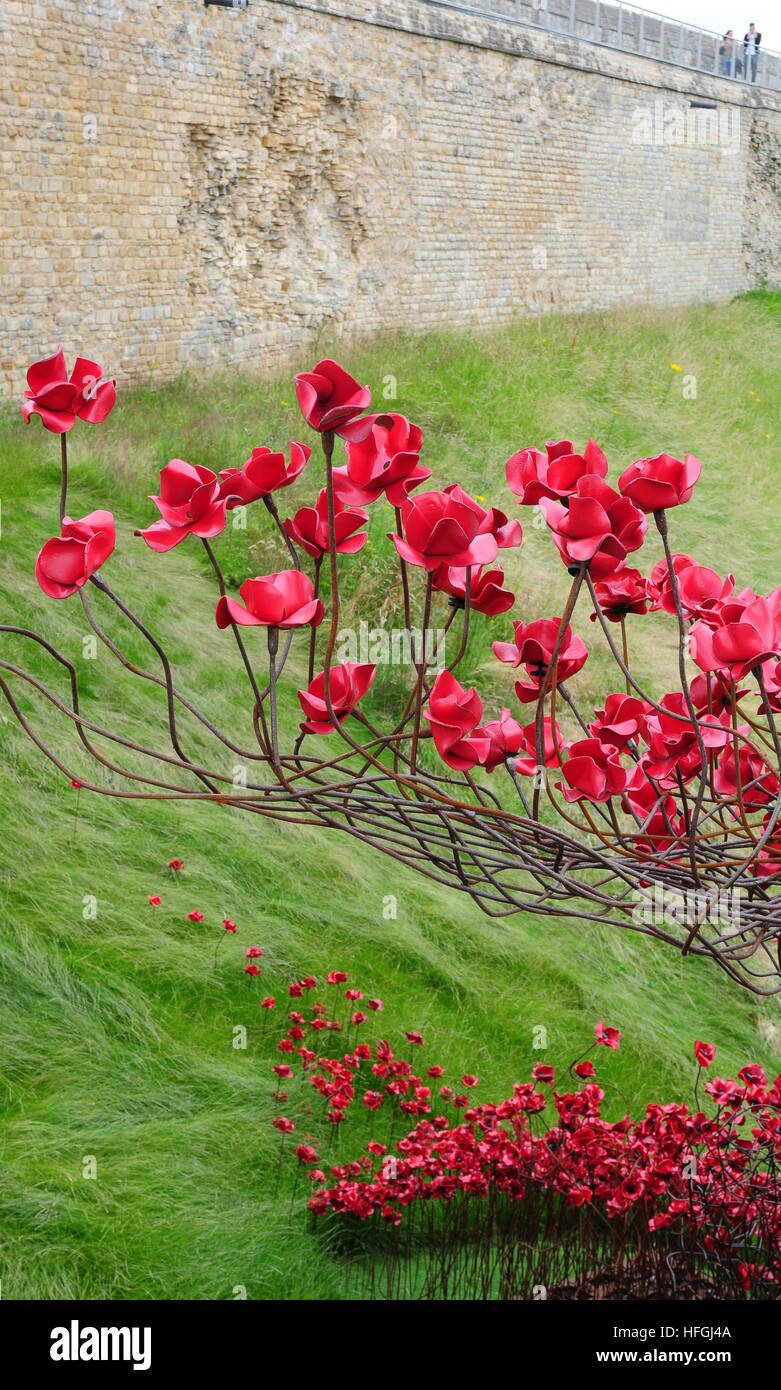 Part of the Poppy Wave Installation at Lincoln Castle. Designer Tom ...