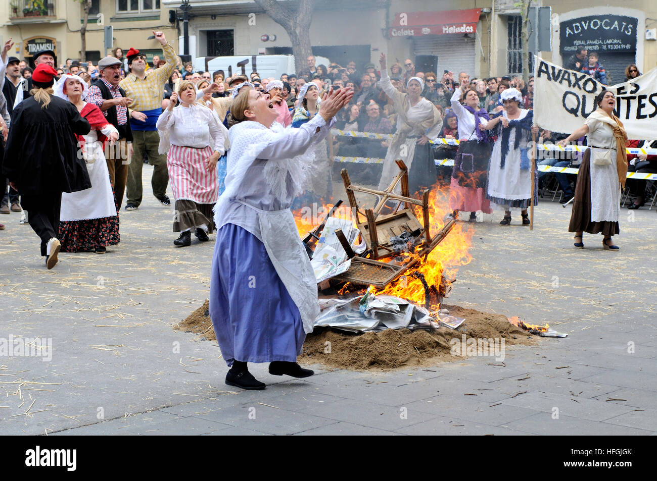 Dramatized representation of the revolt of the soldiers of 1870. Square ...