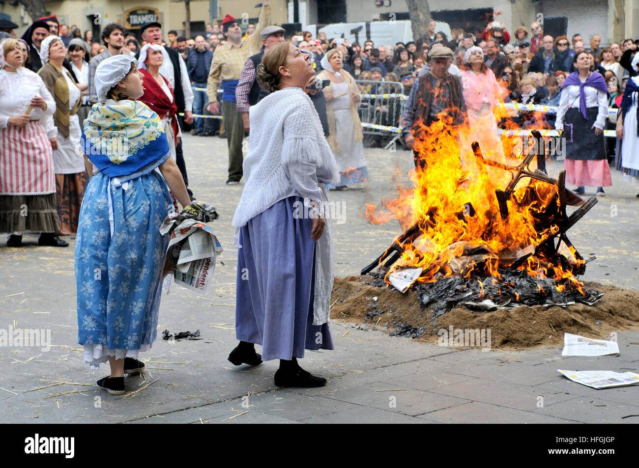 Dramatized representation of the revolt of the soldiers of 1870. Square ...