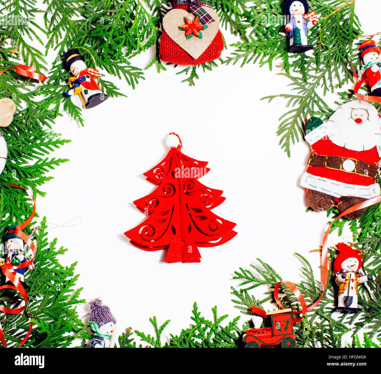 christmas decoration isolated , white background for post card gift ...