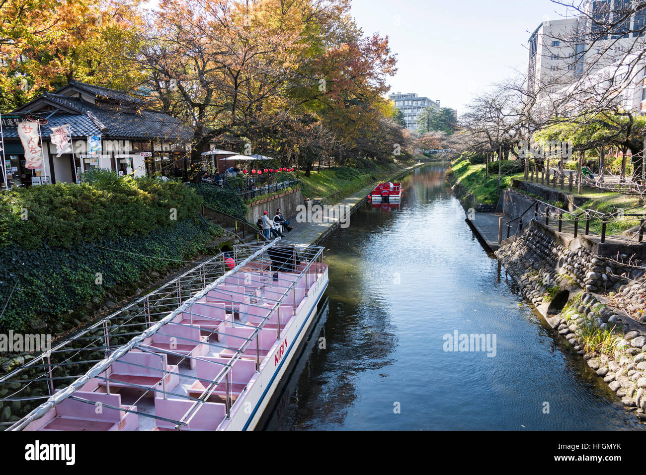 Toyama Matsu River cruise, Toyama City, Toyama Prefecture, Japan Stock ...