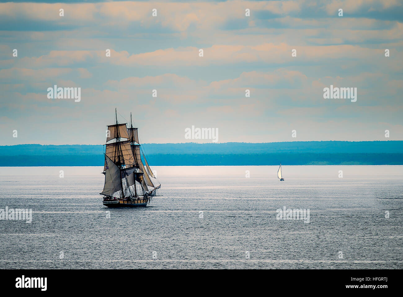 Tall ship on Lake Superior outside of Duluth, MN Stock Photo - Alamy