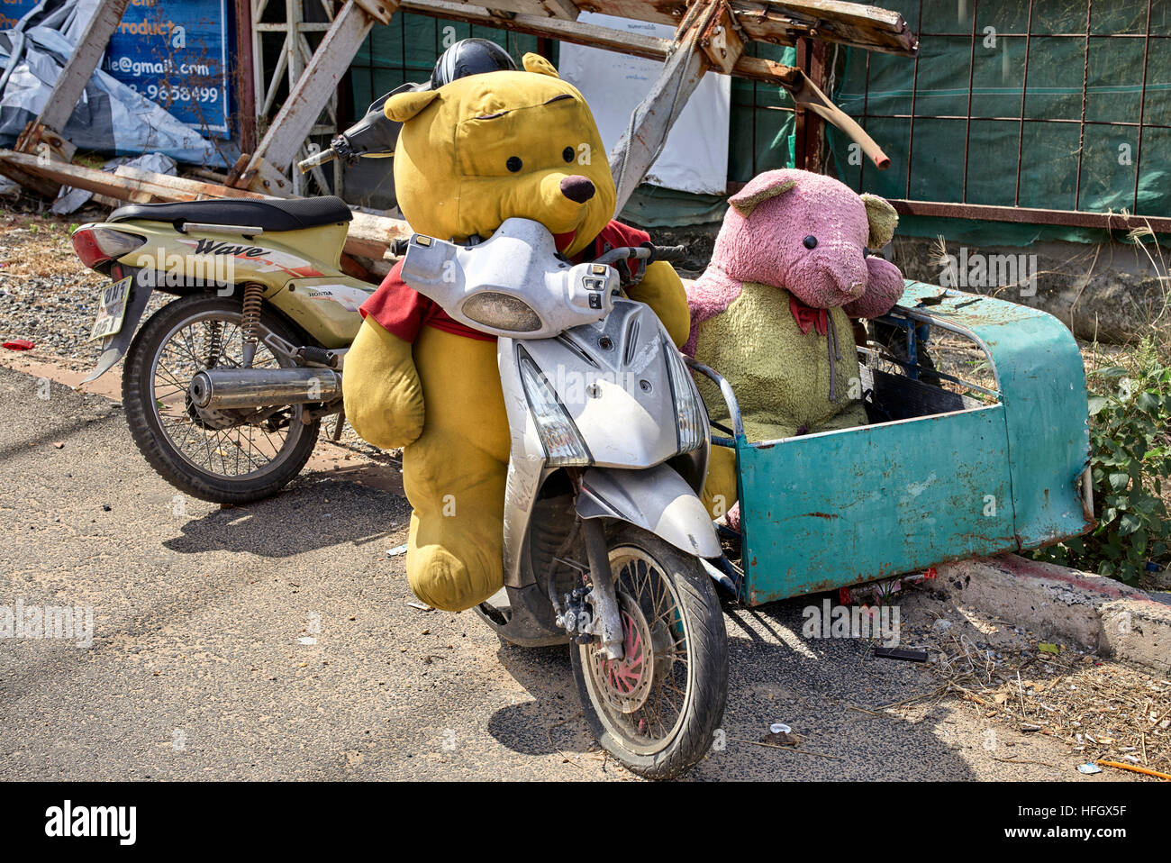 Abandoned and discarded child's soft toys. Thailand S. E. Asia Stock ...