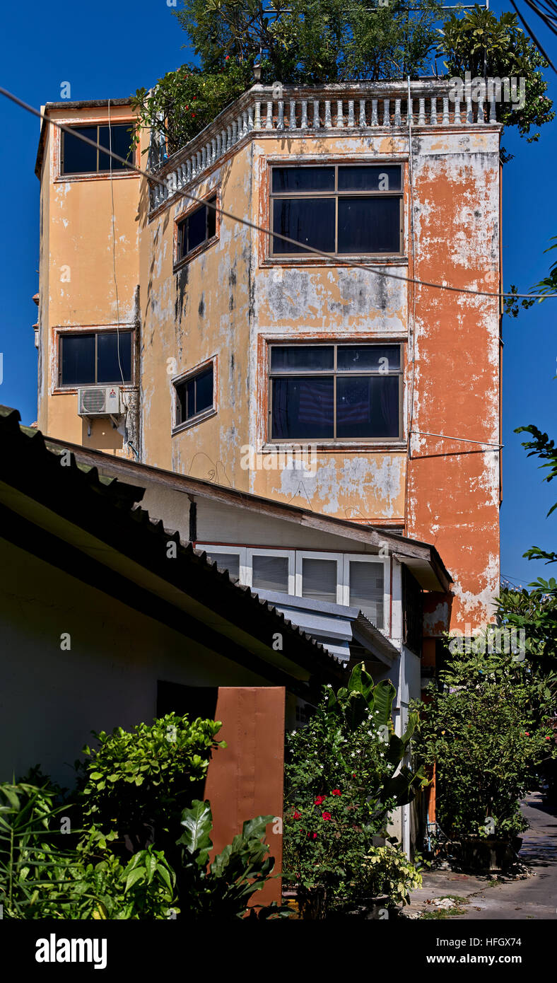 Abandoned and derelict high rise building. Thailand S. E. Asia Stock ...