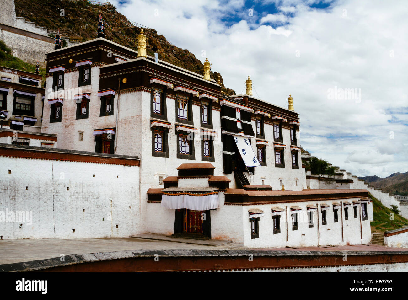 Shigatse, Tibet, China - The view of Tashilhunpo Monastery in the ...
