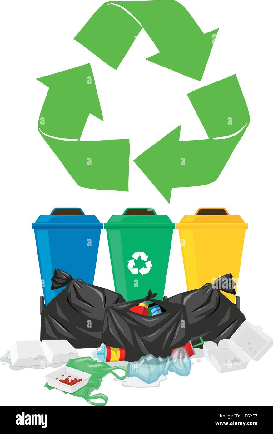 Trash pile Stock Vector Images - Alamy