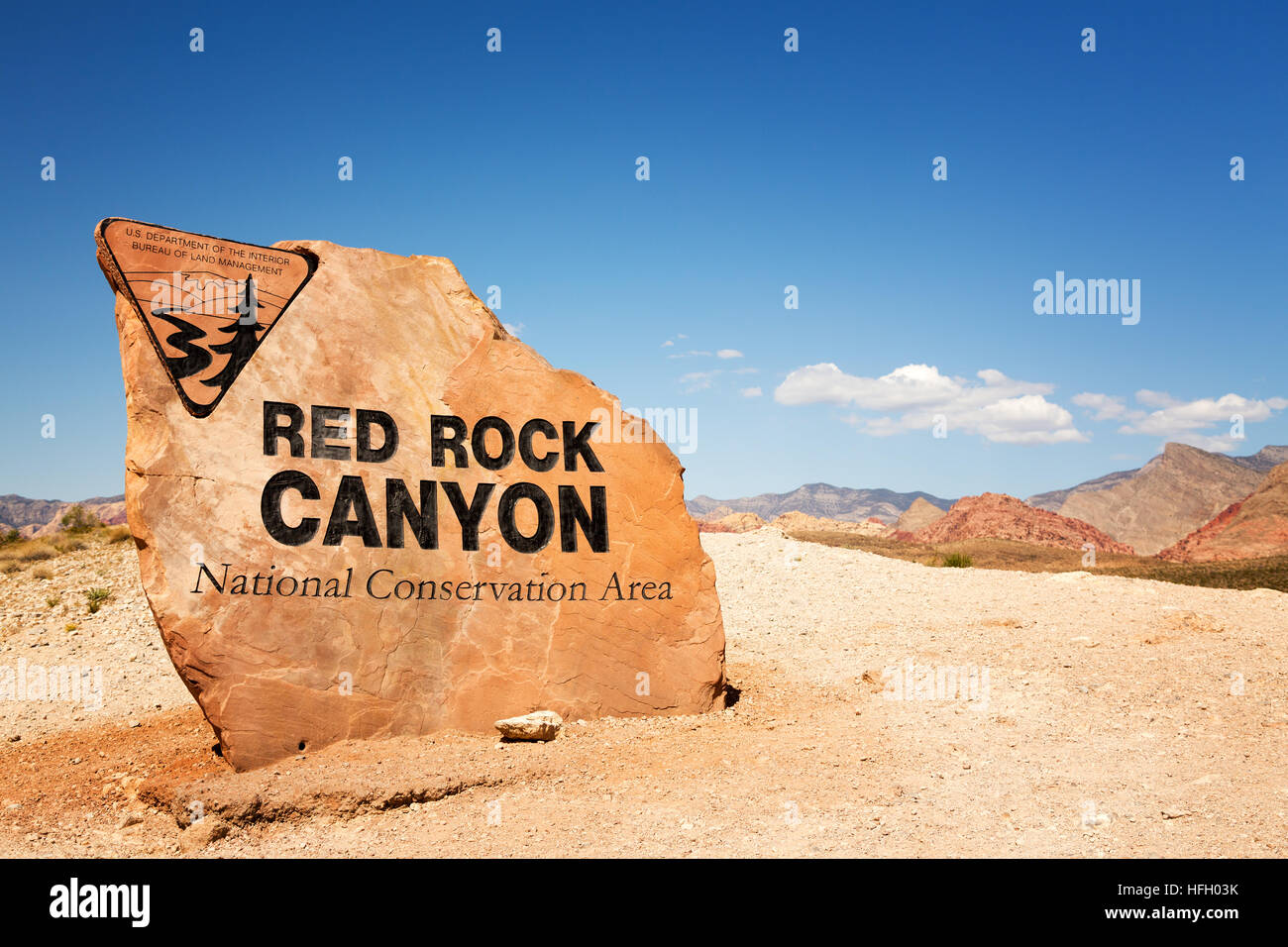 Sign for Red Rock Canyon State Park, Nevada, USA Stock Photo - Alamy