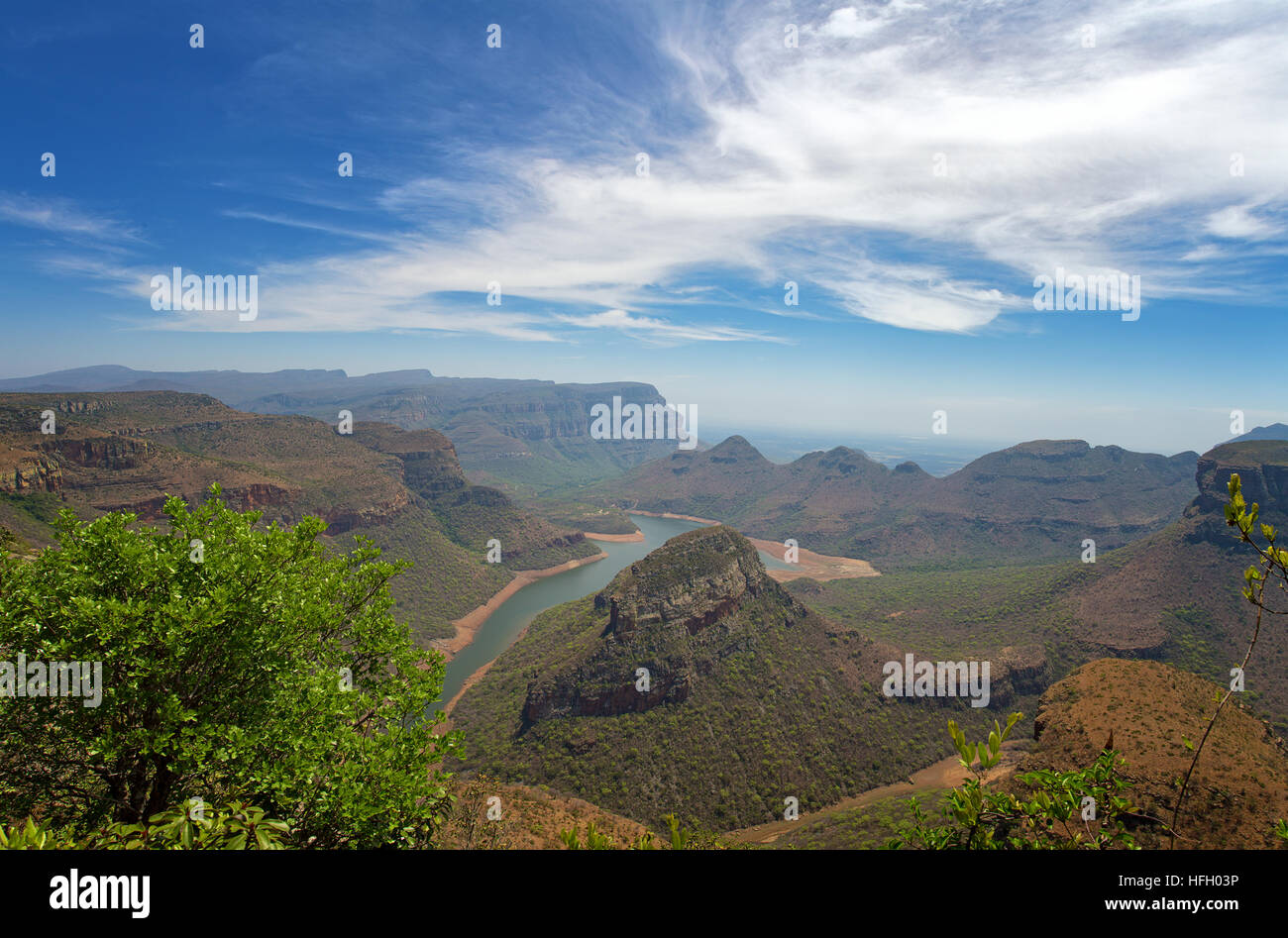 Panorama of the Blyde River Canyon in Mpumalanga, forming the northern ...