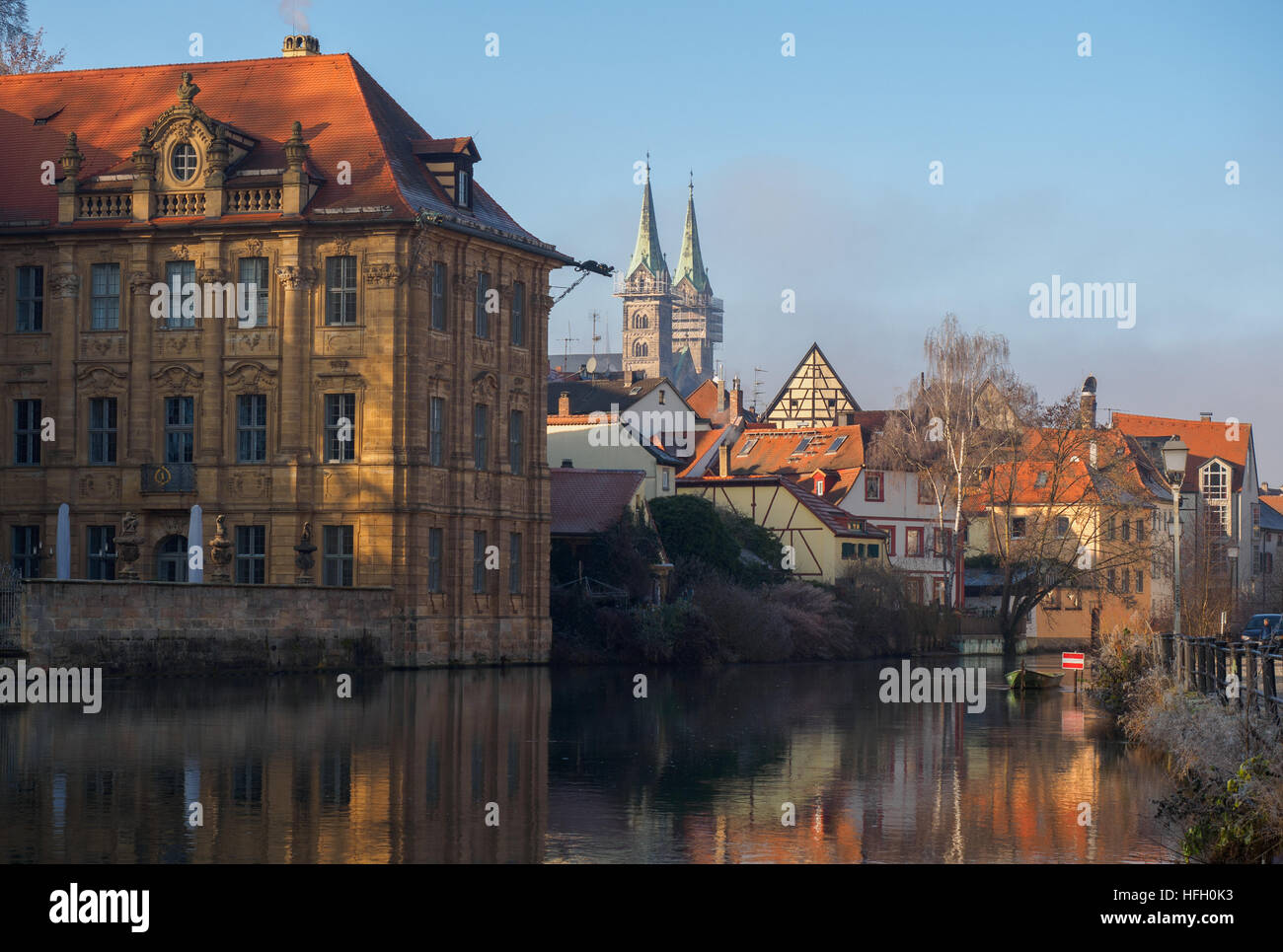 Bamberg, Germany. 30th Dec, 2016. The two towers of the Bamberger Dome ...