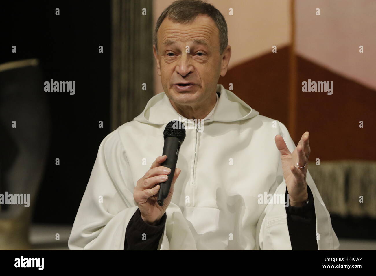 Latvia, Riga. 30th December 2016. Brother Alois, the Prior of the Taize ...
