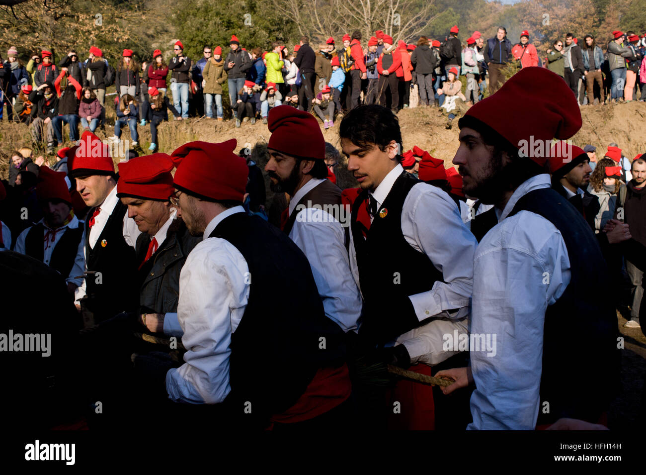 Centelles, Barcelona, Spain. 30th December, 2016. Galejadors are seen ...