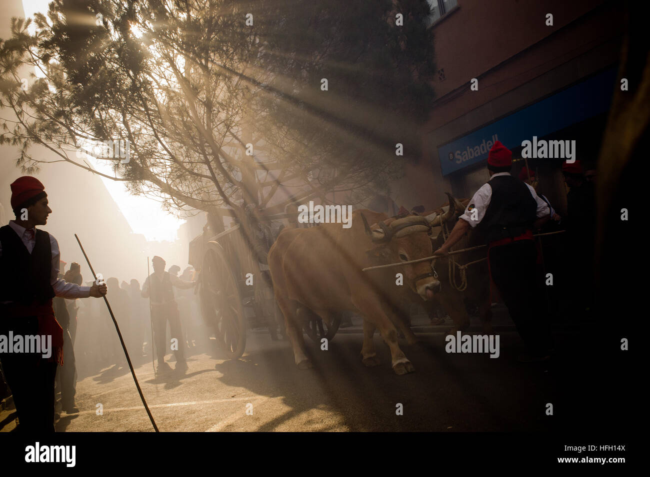 Centelles, Barcelona, Spain. 30th December, 2016. A carriage pulled by ...