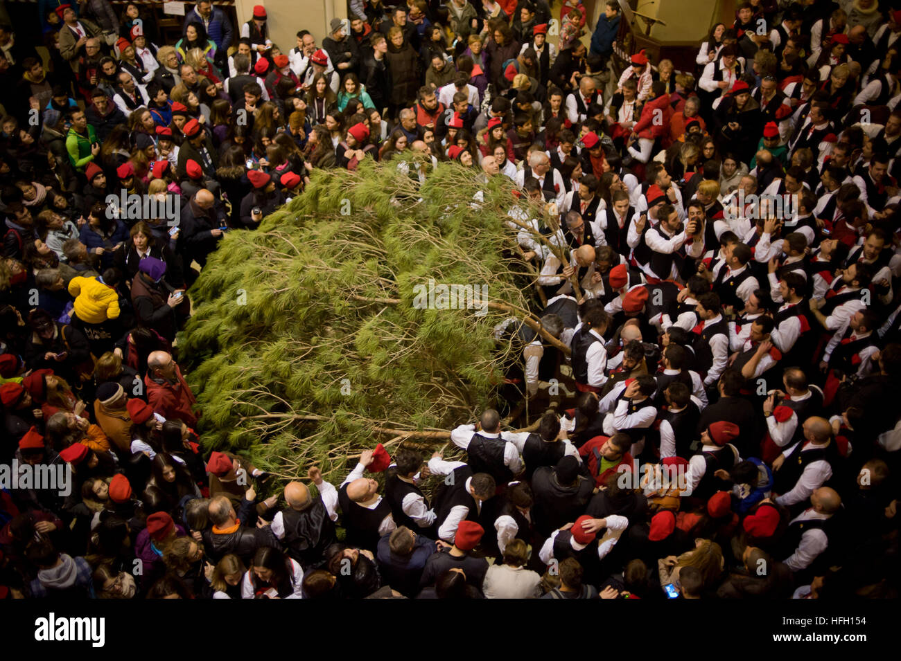 Centelles, Barcelona, Spain. 30th December, 2016. Galejadors enter a ...