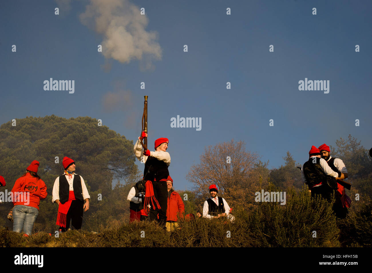 Centelles, Barcelona, Spain. 30th December, 2016. A galejador makes ...