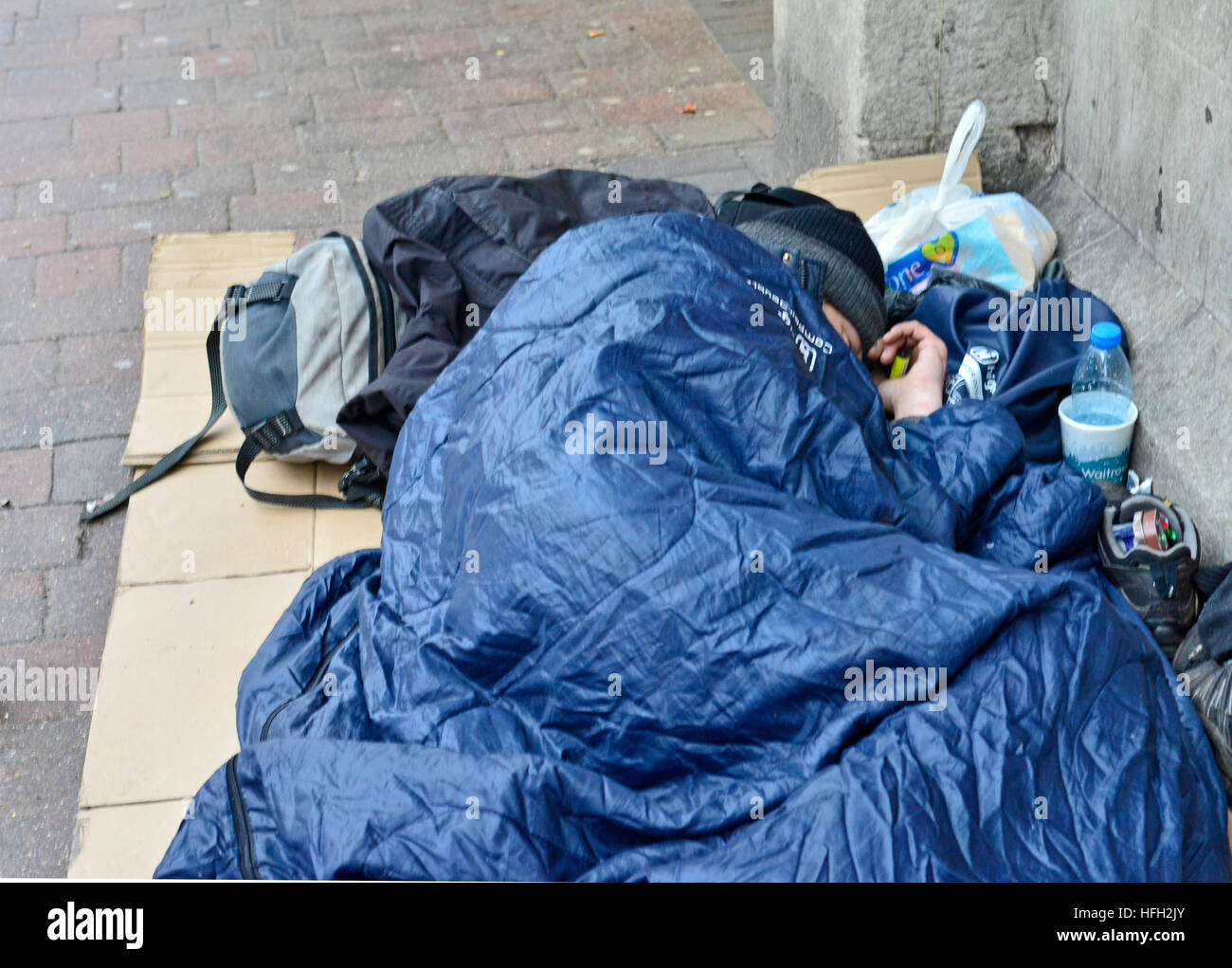 Bristol, UK. 31st Dec, 2016. Homeless on the streets of Bristol during ...