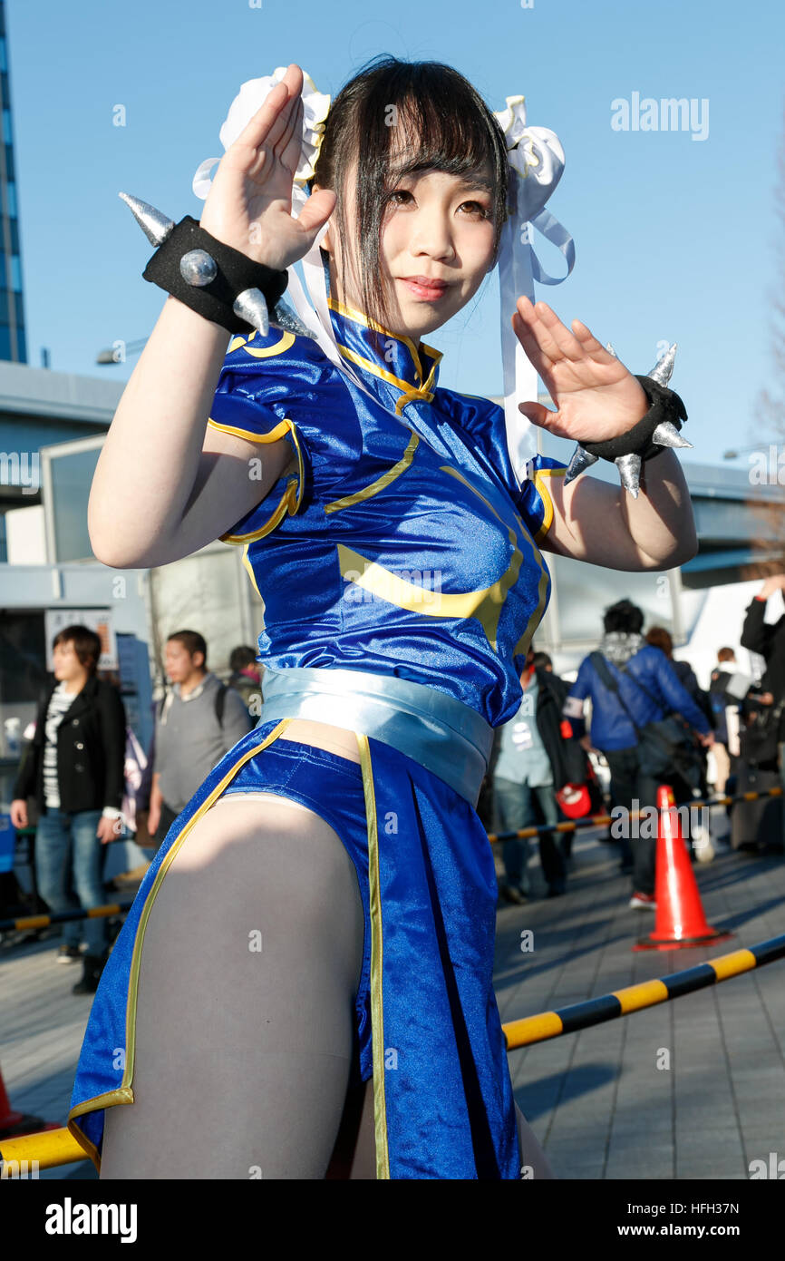 Tokyo, Japan. 31st Dec, 2016. A cosplayer poses for a photograph during ...